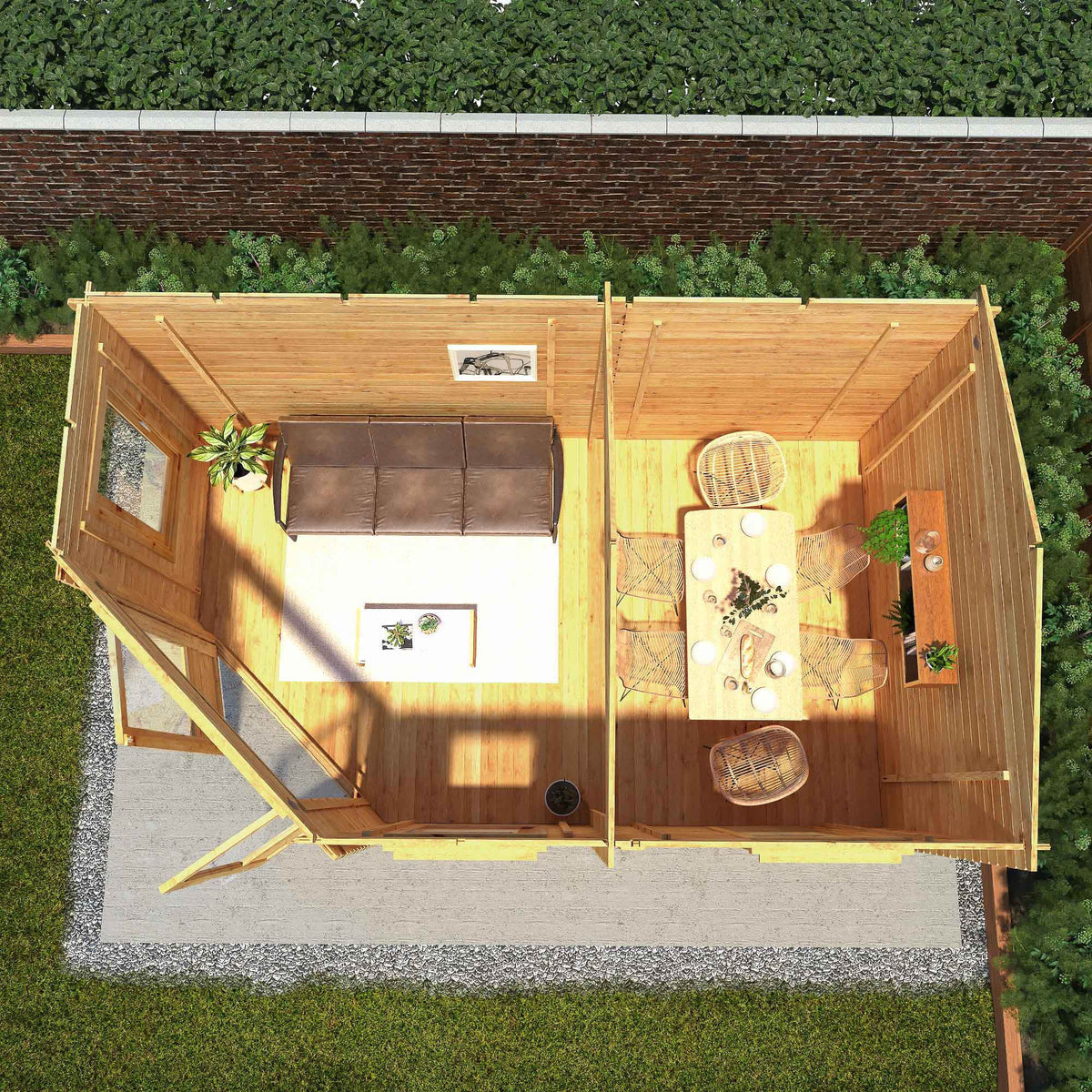 5m x 3m Corner Lodge Log Cabin - 44mm – Rogey