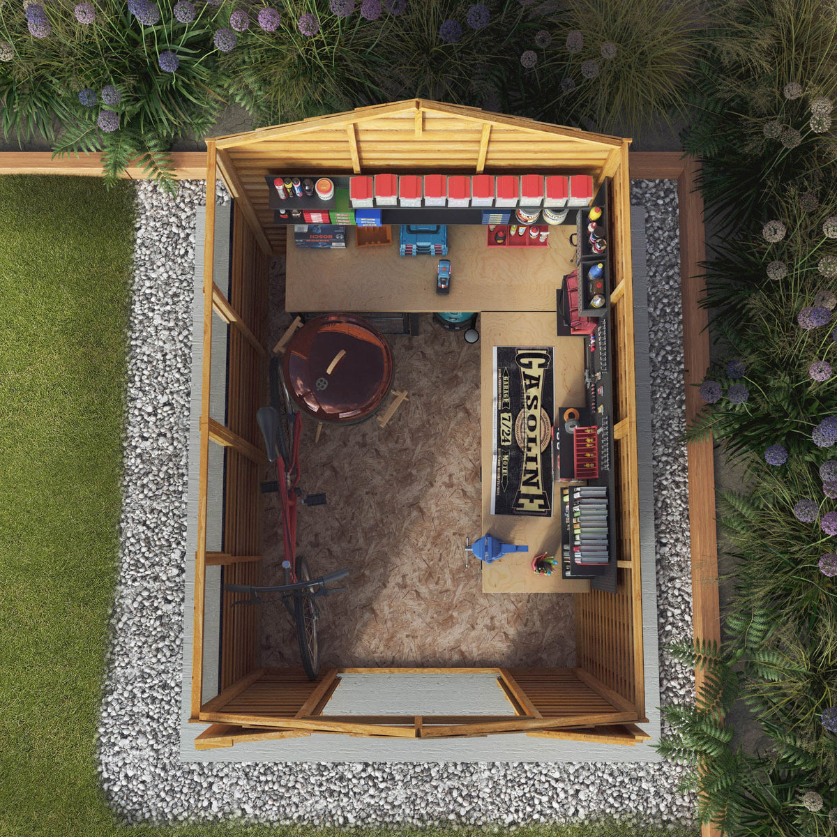 8 x 6 Overlap Apex - Double Door – Rogey